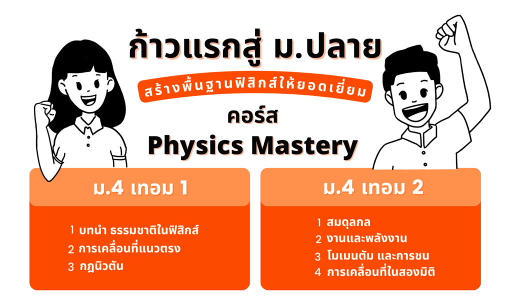 Physics Mastery PACK DUO M4 ฟิสิกส์ ม.4 (เทอม 1 + เทอม 2) – PhysicsFarm
